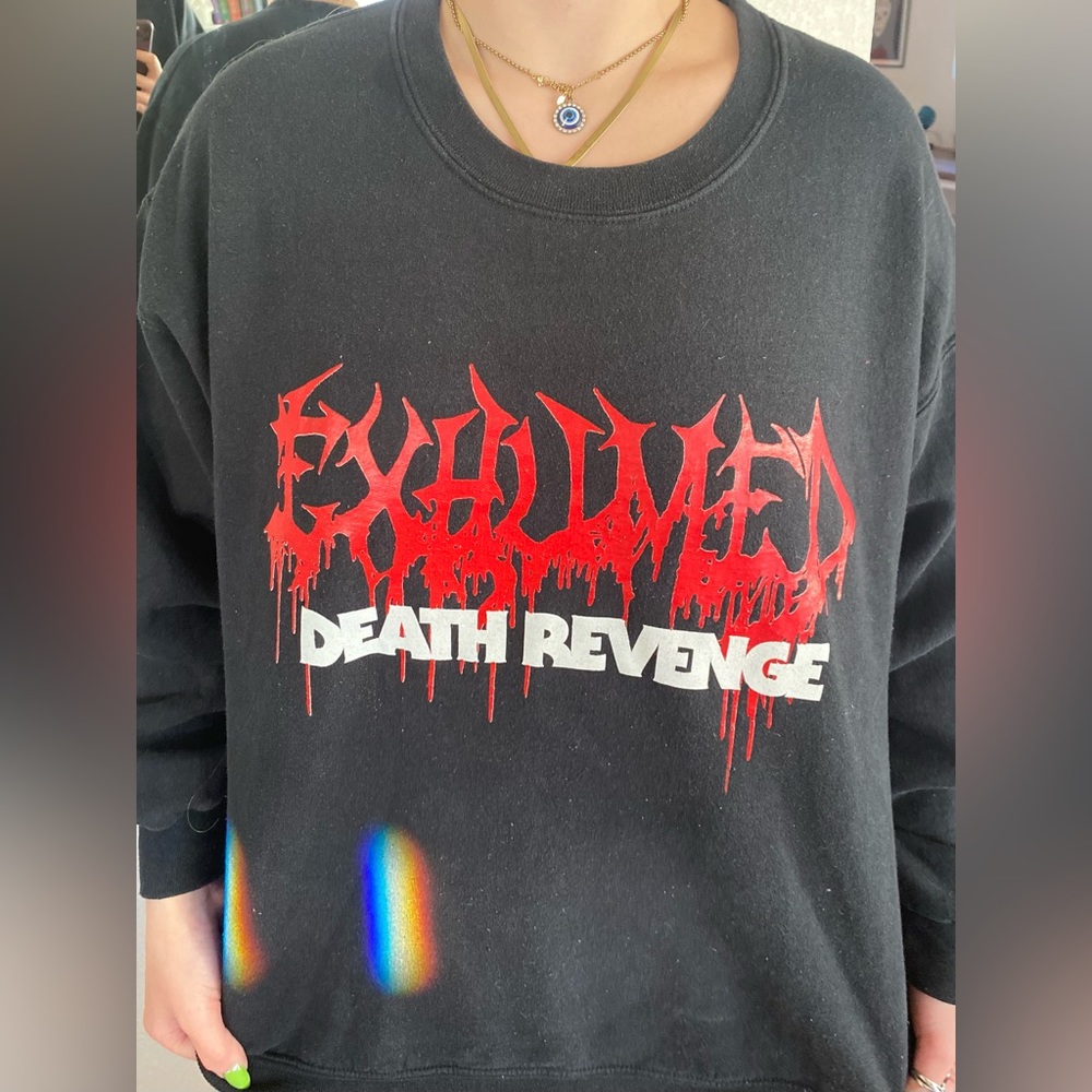 Exhumed Death Revenge Grim Reaper Blood Band Tee Doub… - Gem